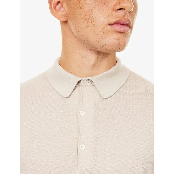 John Smedley Roth Regular-Fit Cotton-Piqué Polo Shirt Almond