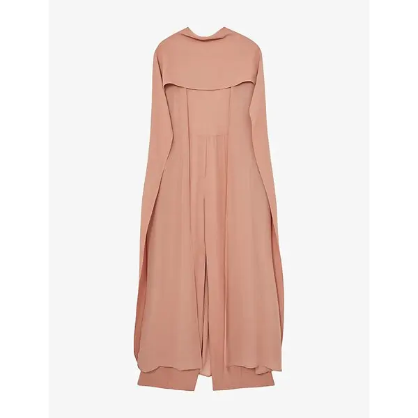 REISS Wide-leg Woven Jumpsuit - Pink