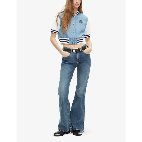 The Kooples Cropped Denim Jacket