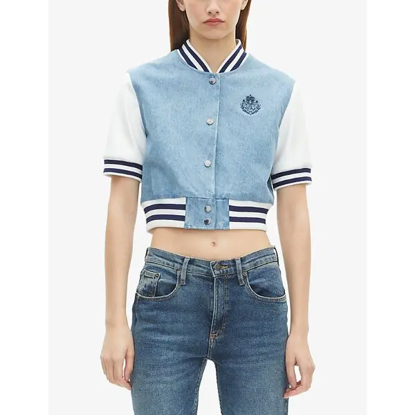 The Kooples Cropped Denim Jacket