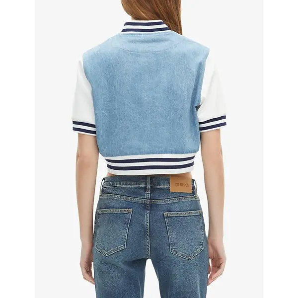 The Kooples Cropped Denim Jacket