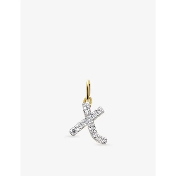 Monica Vinader X Letter Charm - Yellow Gold