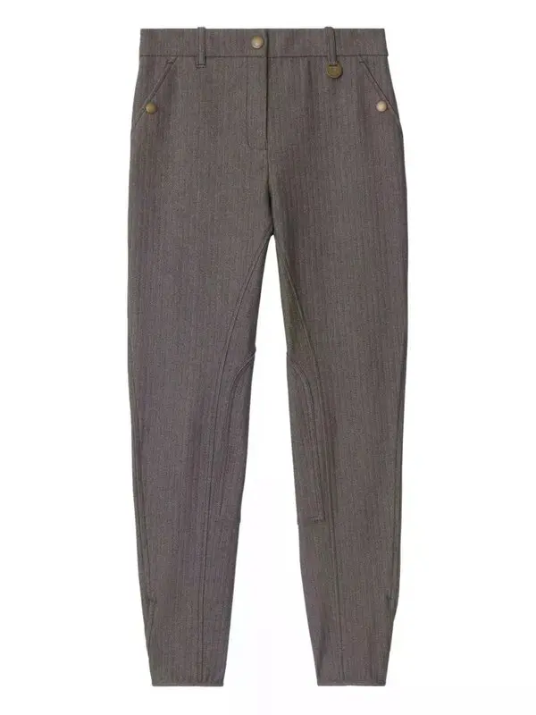 Burberry Slim Fit Stretch Cotton Jodhpurs With Equestrian Knight Design