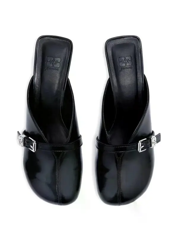 GANNI Buckle Heeled Mules