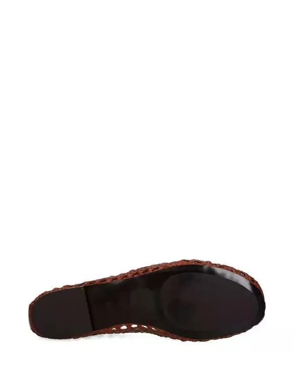 BILLI BI Woven Leather Ballet Flats