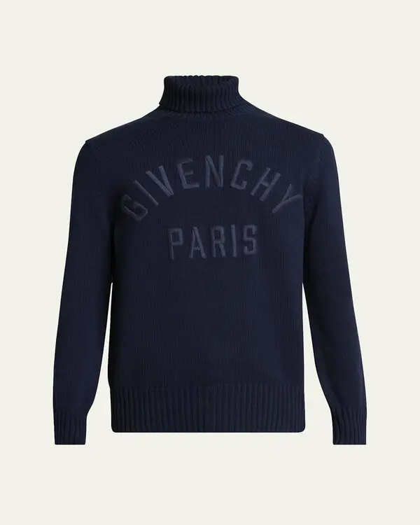 Givenchy Logo Turtleneck Sweater - Navy