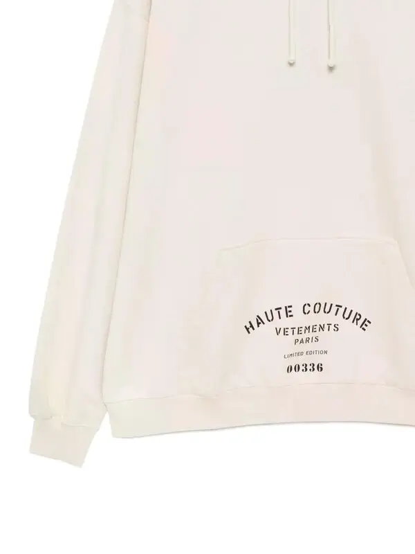 Vetements Logo-print Hoodie - Neutrals