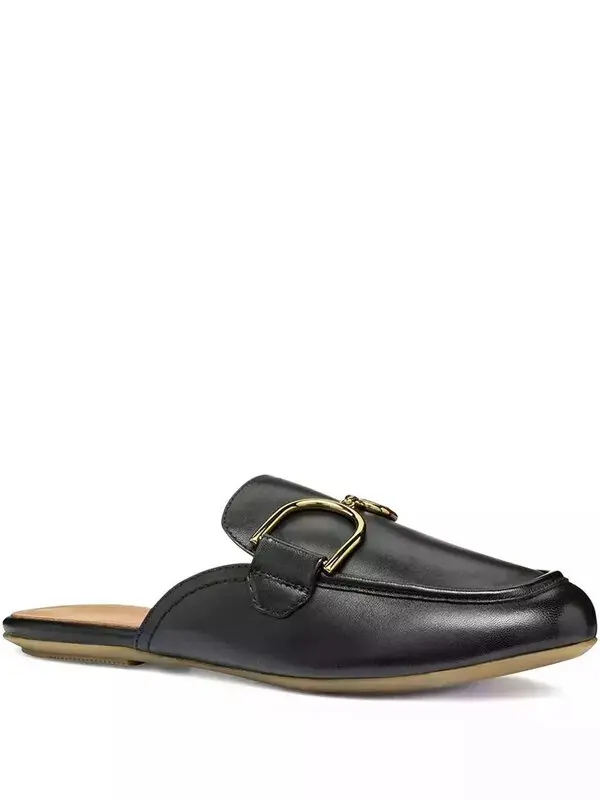 Geox Leather Flat Mules