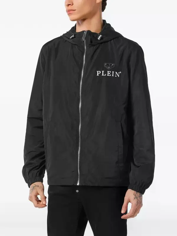 Philipp Plein Zip-up Hooded Jacket - Black