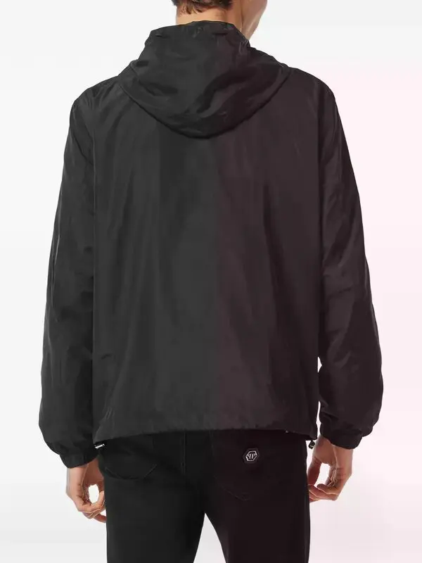 Philipp Plein Zip-up Hooded Jacket - Black