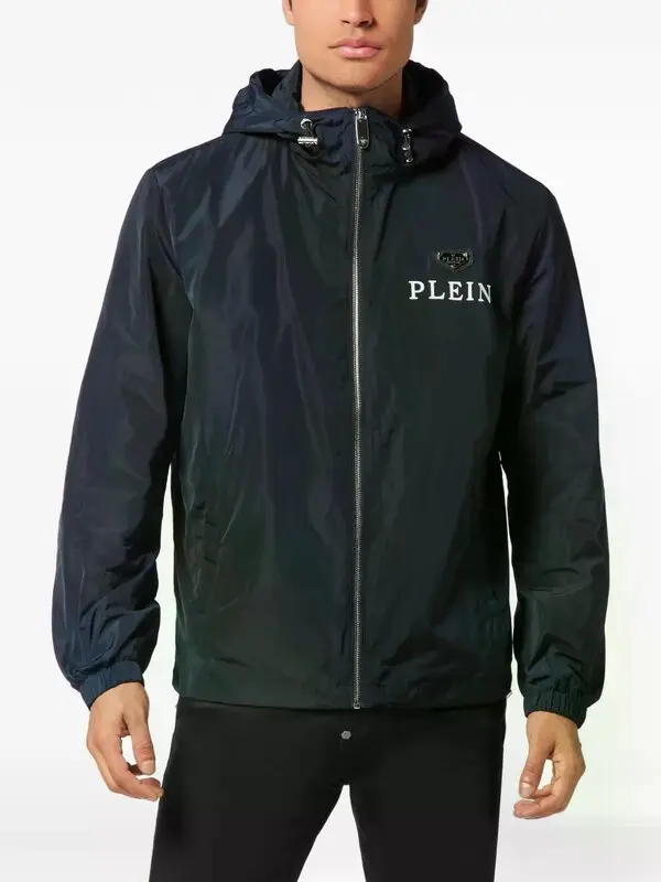 Philipp Plein Logo-plaque Hooded Jacket - Blue
