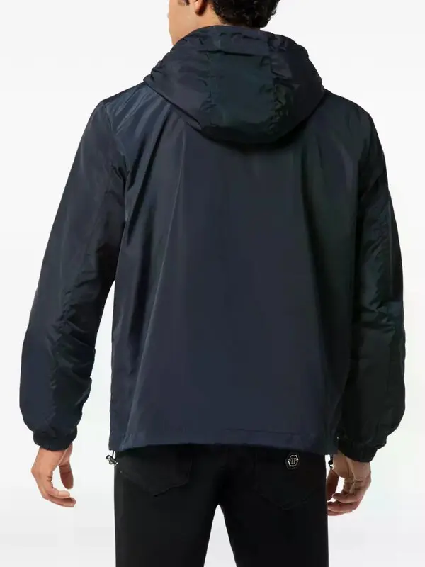 Philipp Plein Logo-plaque Hooded Jacket - Blue