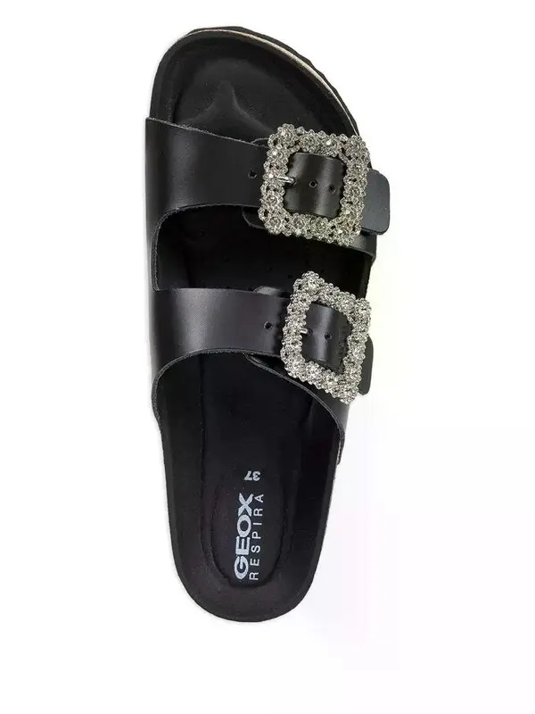 Geox Embellished Buckles Flat Sandals