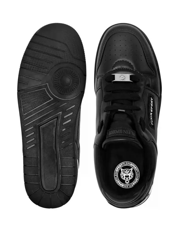 PLEIN SPORT Tiger.x Logo-plaque Leather Sneakers