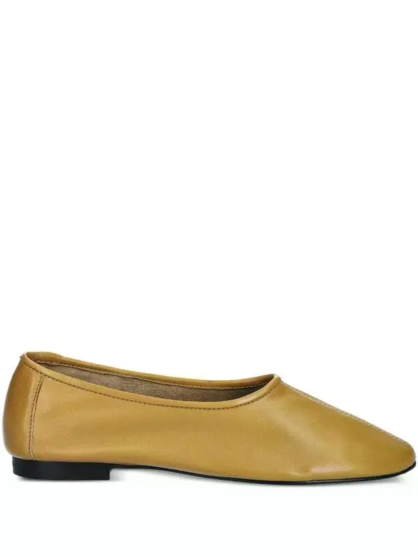 By Far Square-toe Leather Flats