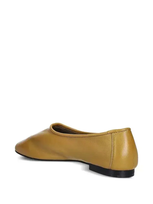 By Far Square-toe Leather Flats