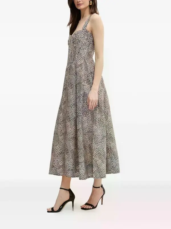 Bardot Lilah Leopard-print Midi Dress - Neutrals
