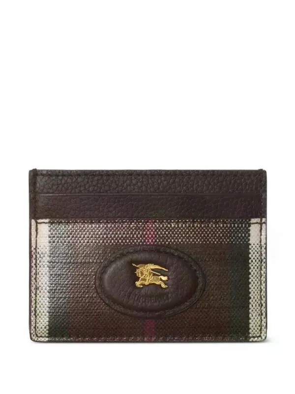 Burberry Check-knight Card Holder - Brown