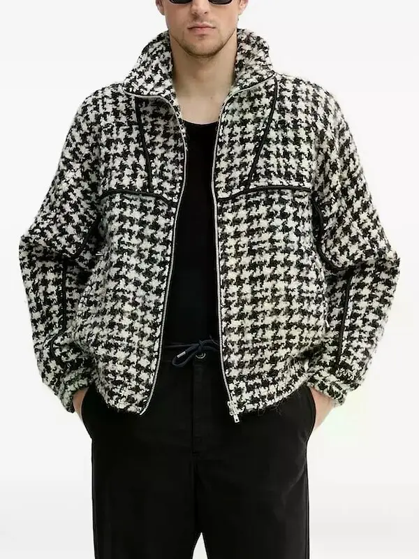 IRO PARIS Houndstooth Zip-front Jacket