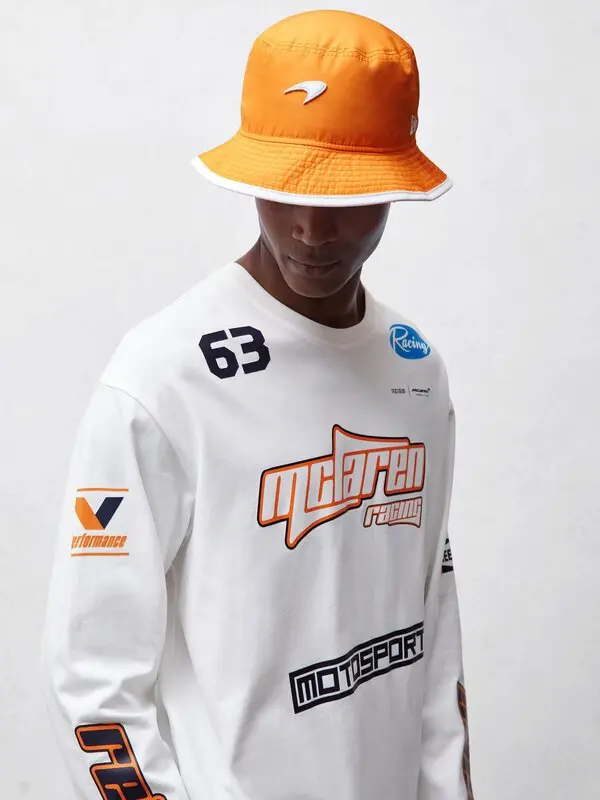 REISS X Mclaren F1 Team Speedmark Bucket Hat - Papaya Orange