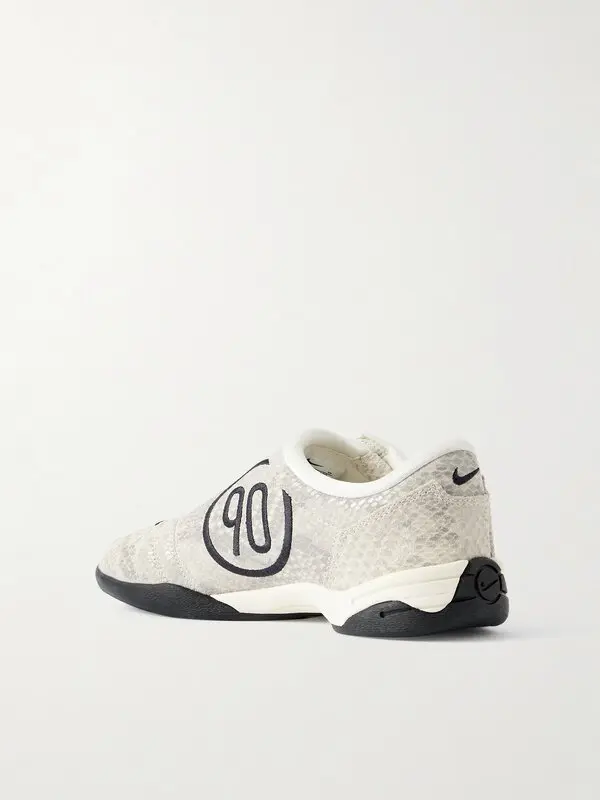 Nike T90 Se Snake-effect Leather Sneakers - Neutrals