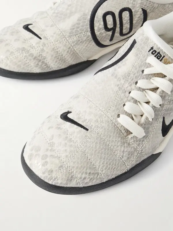 Nike T90 Se Snake-effect Leather Sneakers - Neutrals