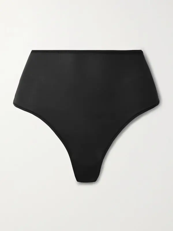 SKIMS Fits Everybody High Waisted Thong - Black