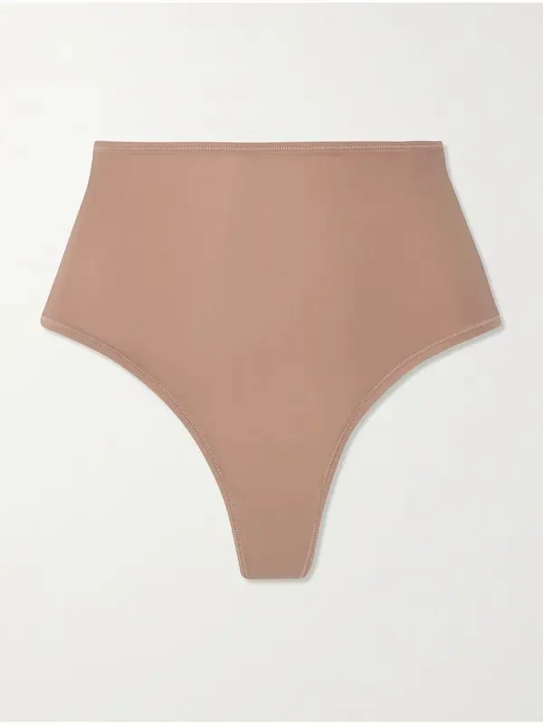SKIMS Fits Everybody High Waisted Thong - Brown