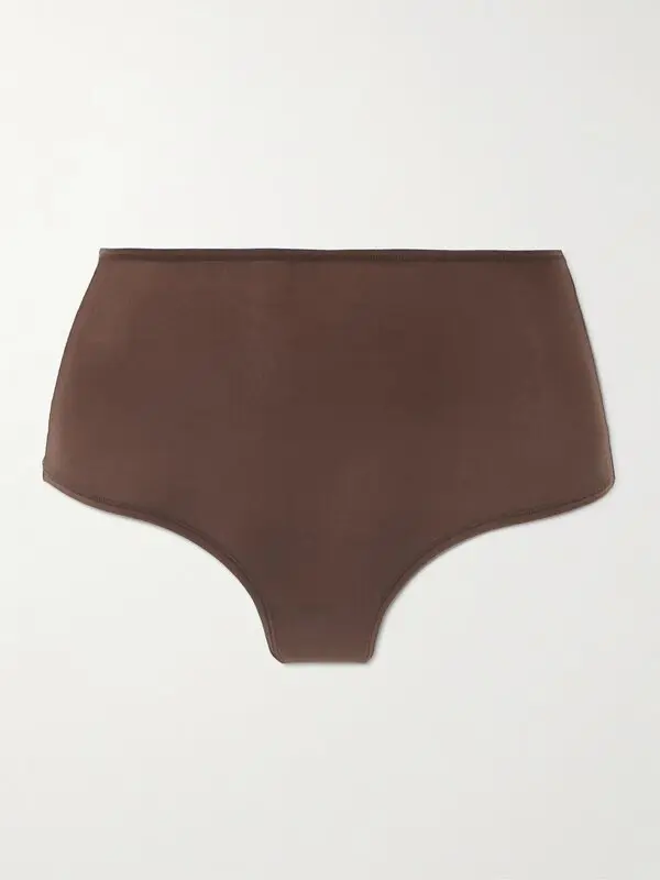 SKIMS Fits Everybody High Waisted Thong - Brown