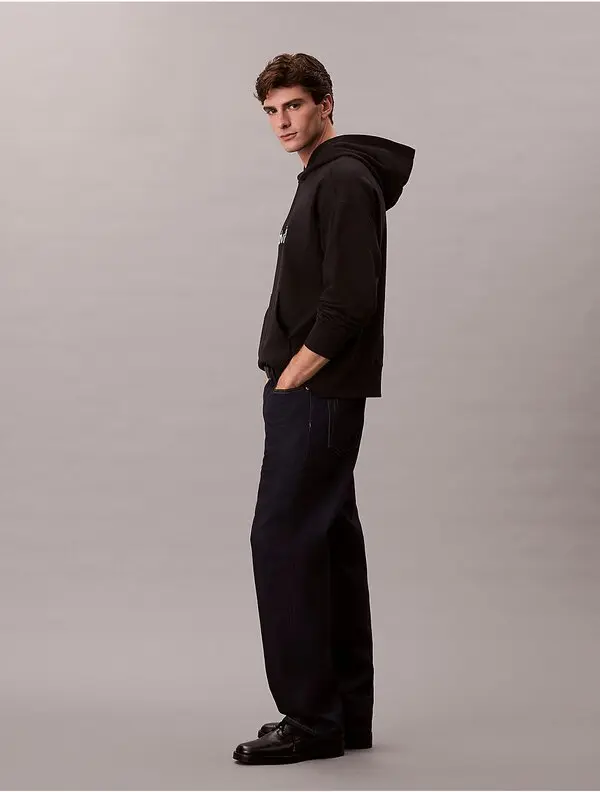 Calvin Klein Standard Logo Terry Hoodie - Black