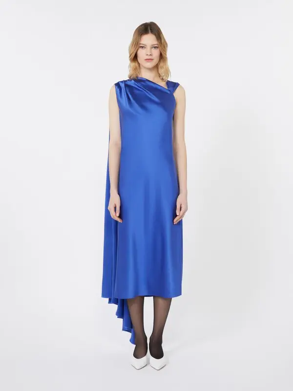 Max Mara Silk Satin Midi Cocktail Dress