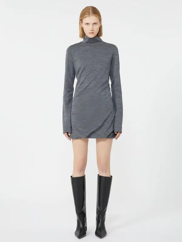 Max Mara Fluid Jersey High-neck Dress