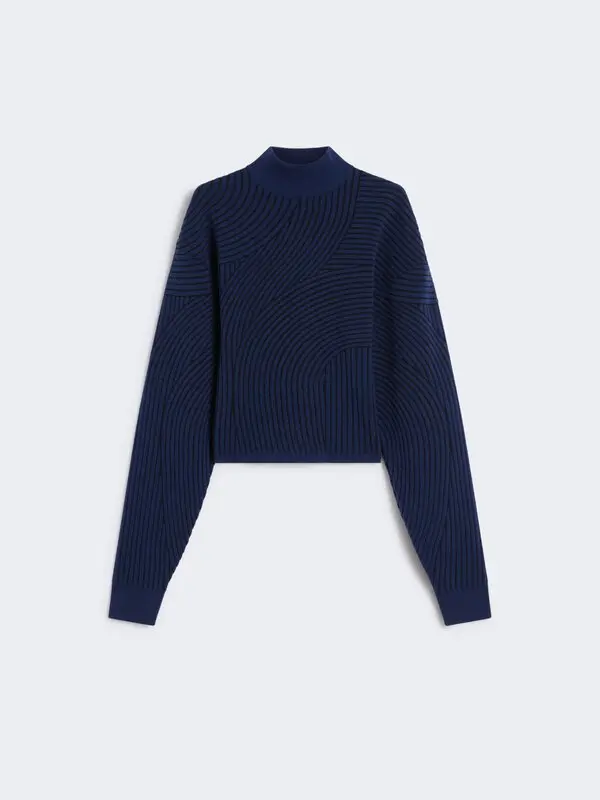 Max Mara 3d Jacquard Wool-blend Jumper