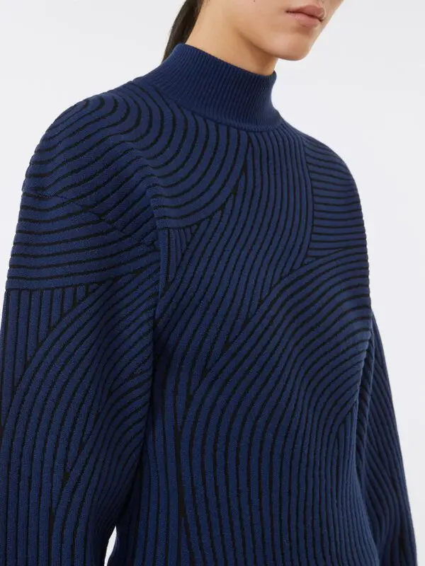 Max Mara 3d Jacquard Wool-blend Jumper