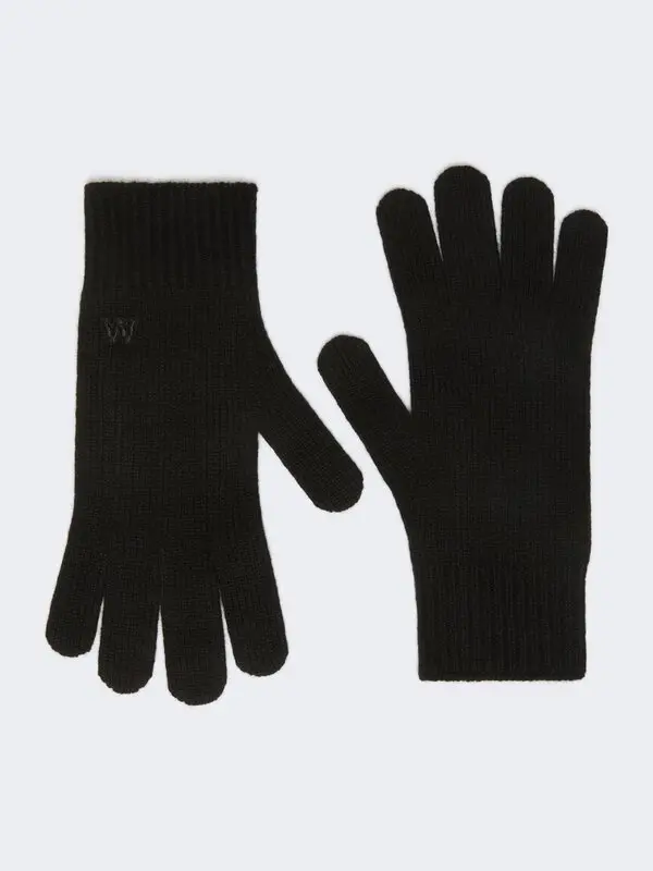 Max Mara Cashmere Knit Gloves - Black