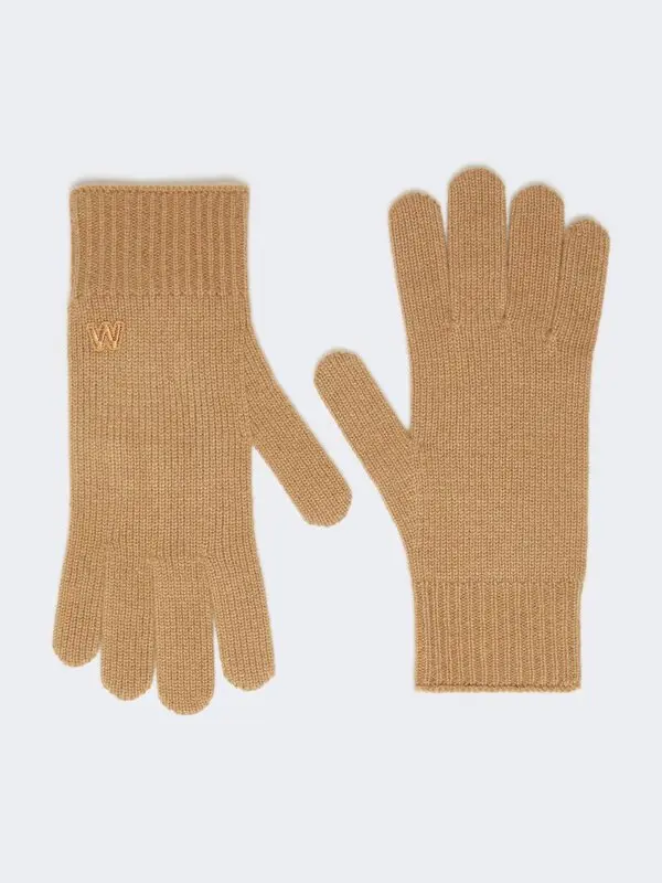 Max Mara Cashmere Knit Gloves - Camel