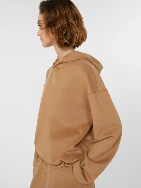 Max Mara Jersey Drap Hooded Sweatshirt