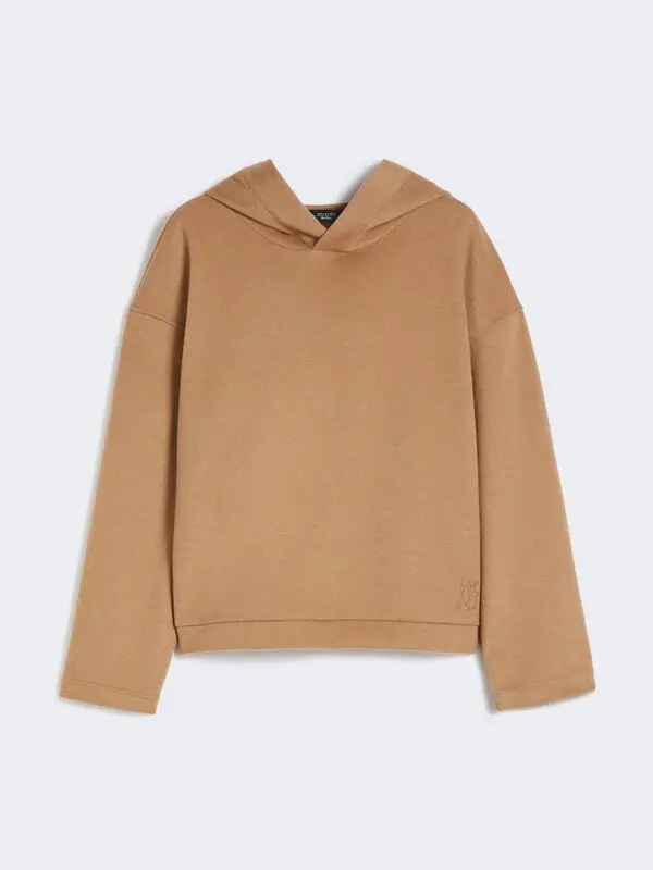 Max Mara Jersey Drap Hooded Sweatshirt