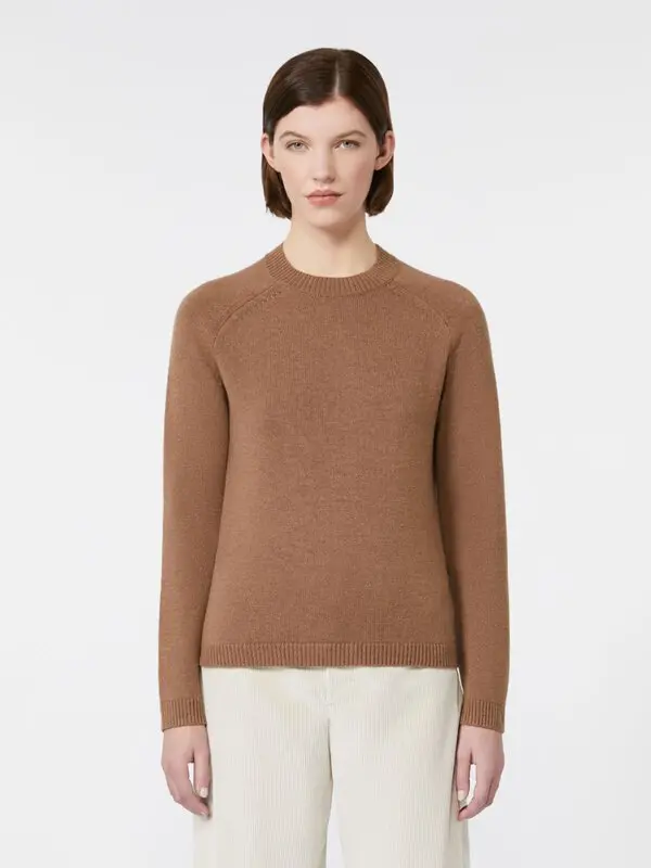 Max Mara Wool And Cashmere Crew-neck Sweater - Camel