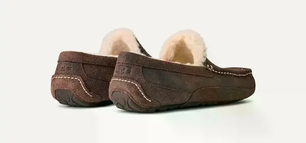 UGG Ascot Leather Distressed Loafer Slipper - Dusted Cocoa