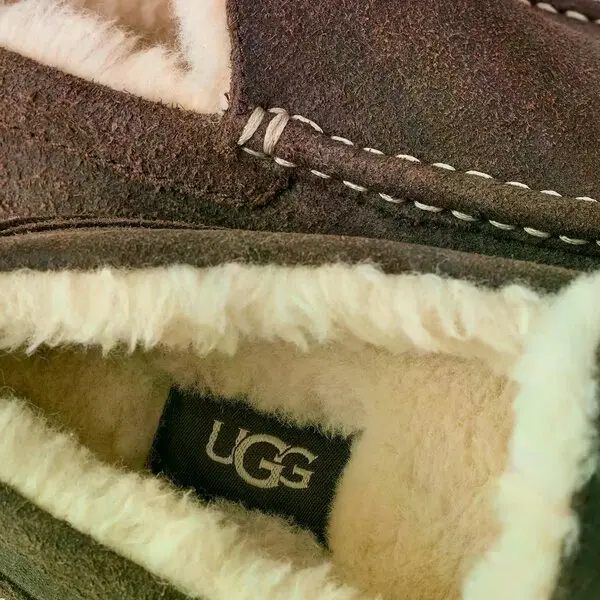 UGG Ascot Leather Distressed Loafer Slipper - Dusted Cocoa
