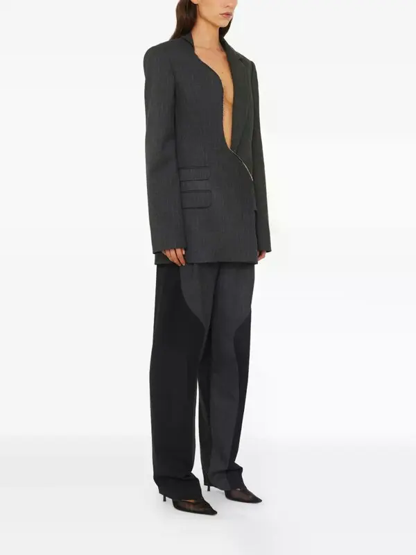 Christopher Esber Torrent Pinstripe Asymmetrical Blazer