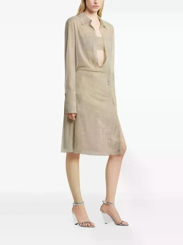 COURREGES Asymmetrical Zip-front Skirt