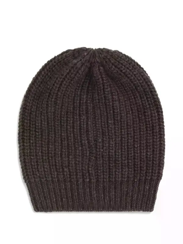 Brunello Cucinelli Ribbed Sequin-embellished Beanie