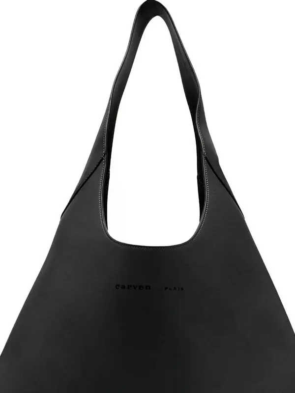 Carven Leather Tote Bag - Black