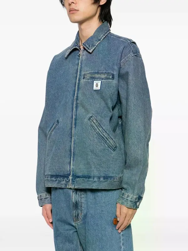 FINGERCROXX Zipped Denim Jacket
