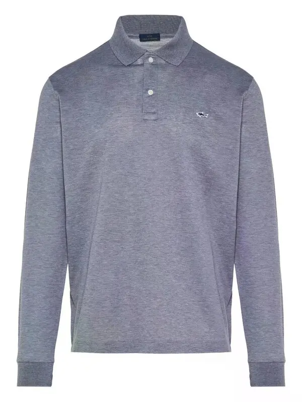 Paul & Shark Long-sleeve Embroidered Polo Shirt