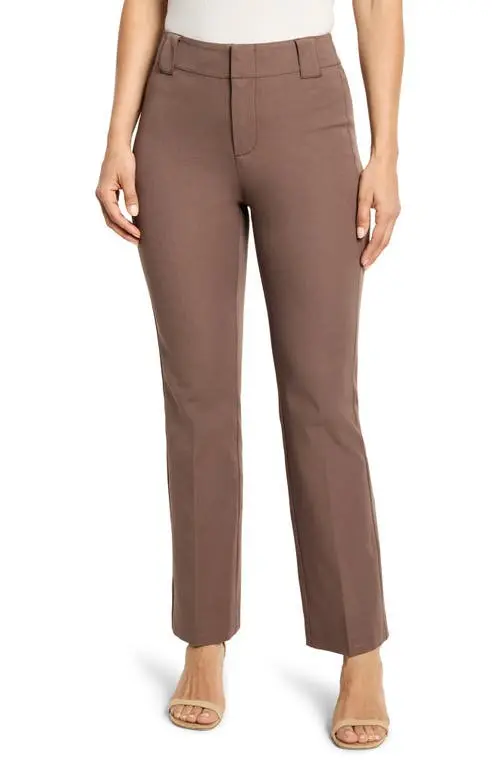 NIC+ZOE Stretch Bootcut Trousers - Cocoa