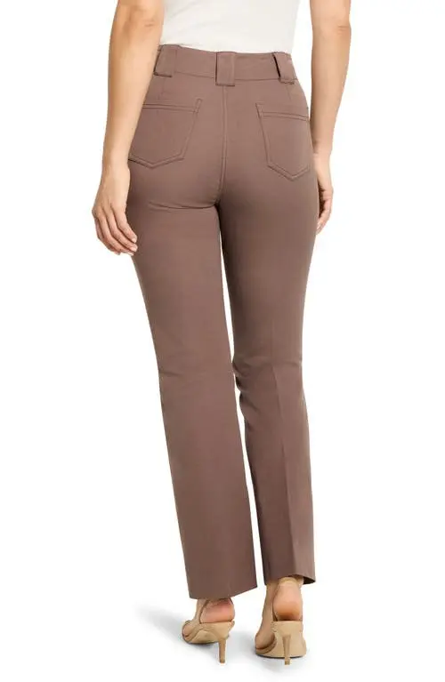 NIC+ZOE Stretch Bootcut Trousers - Cocoa