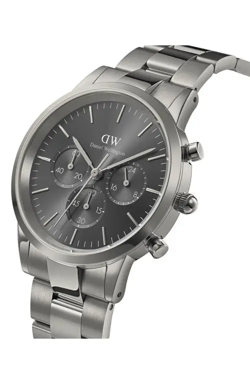 DANIEL WELLINGTON Iconic Link Chronograph Bracelet Watch